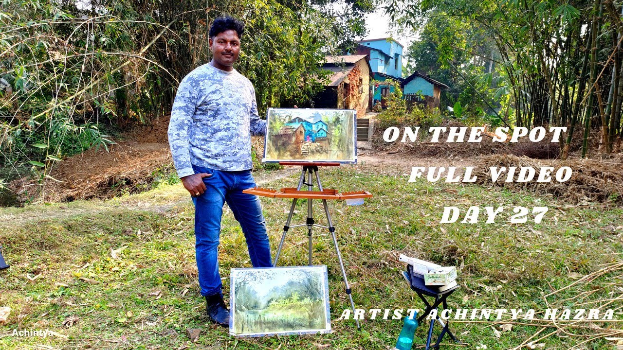 Day-27/On The Spot Painting/Amta-Kalbansh/Plein Air Full Video Tutorial ...