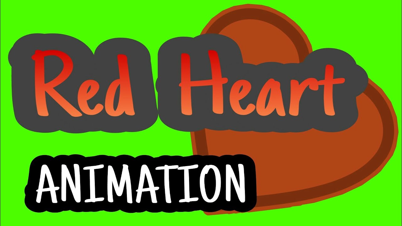 Red heart animation green screen free - YouTube