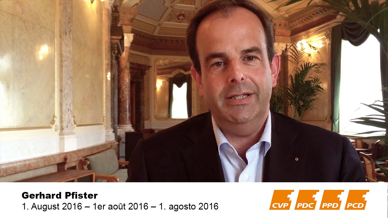 1. August 2016 - Gerhard Pfister, Präsident CVP Schweiz und Nationalrat ...