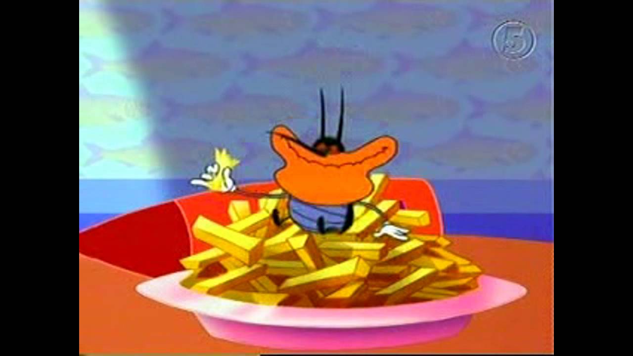 Oggy - French fries - YouTube