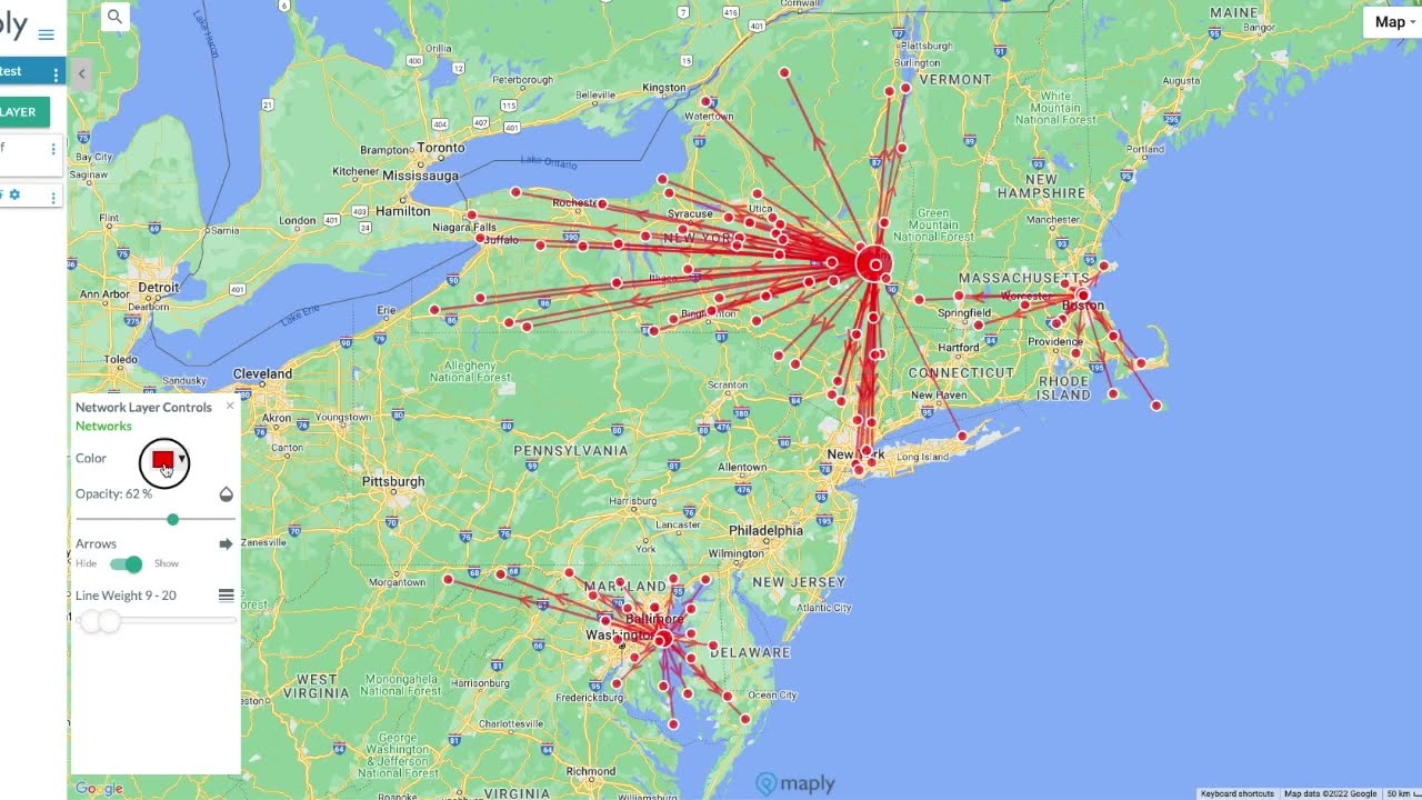 Maply Network Maps with Control Panels - YouTube