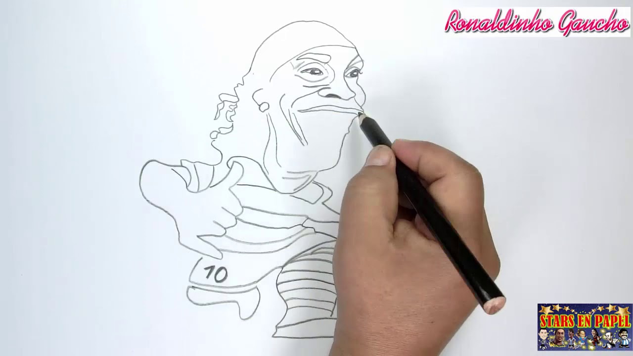 Dibujo De Ronaldinho Imágenes De Ronaldinho Barcelona Libres De