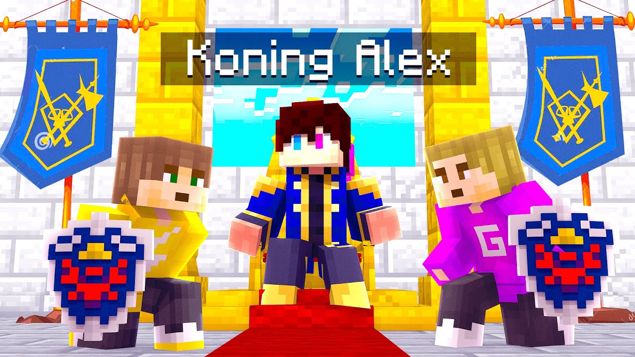 ALEX IS DE KONING VAN KLEUR STAD (Minecraft Survival) - YouTube