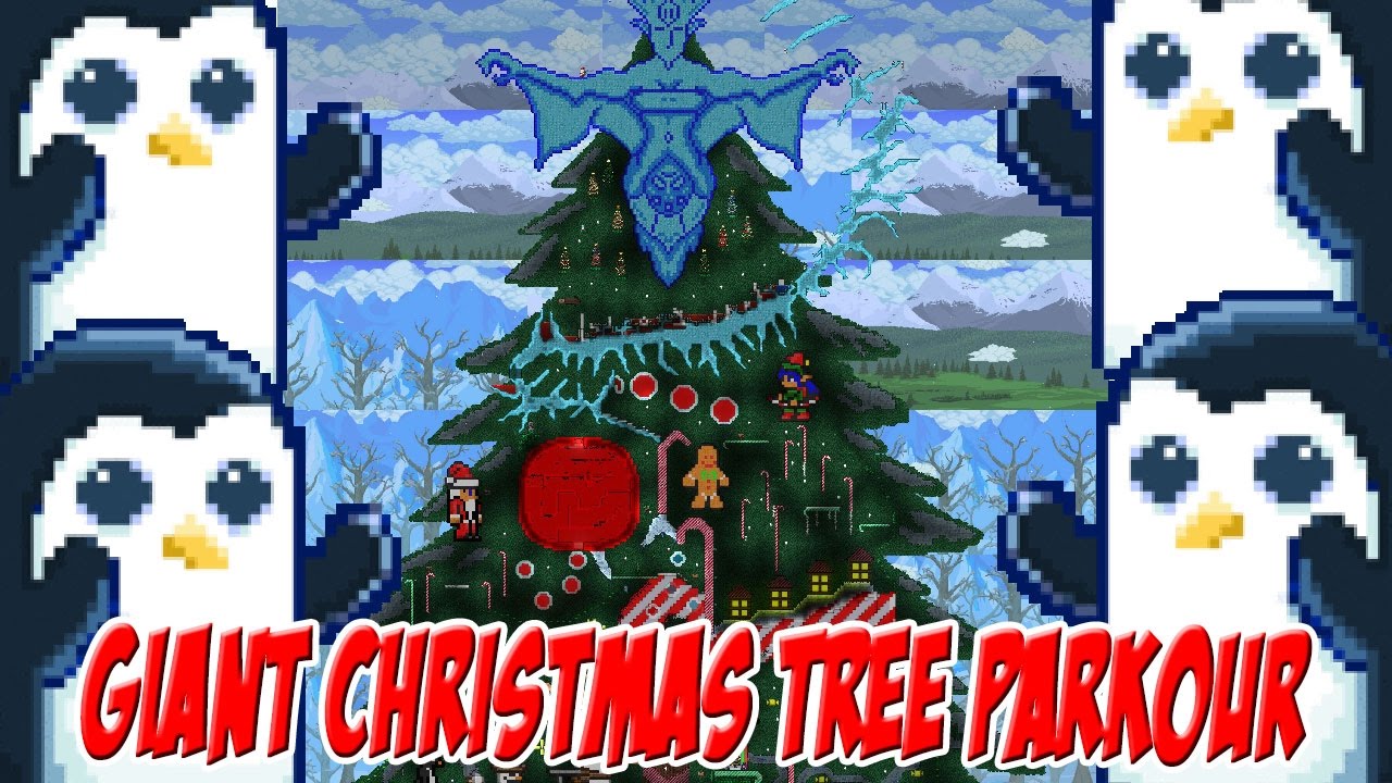 [Terraria] Giant Christmas Tree Parkour - YouTube