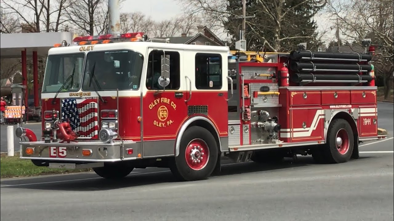 Oley Fire Company Engine 5 Responding 4/2/19 - YouTube