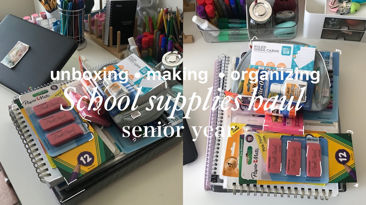 back 2 school : school supplies haul [senior year edition] unboxing ...