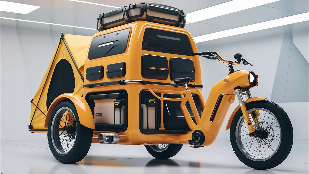 ENJOY ON 3 WHEEL NEW 2025 Tricycle Camper: Compact Adventure Redefined ...