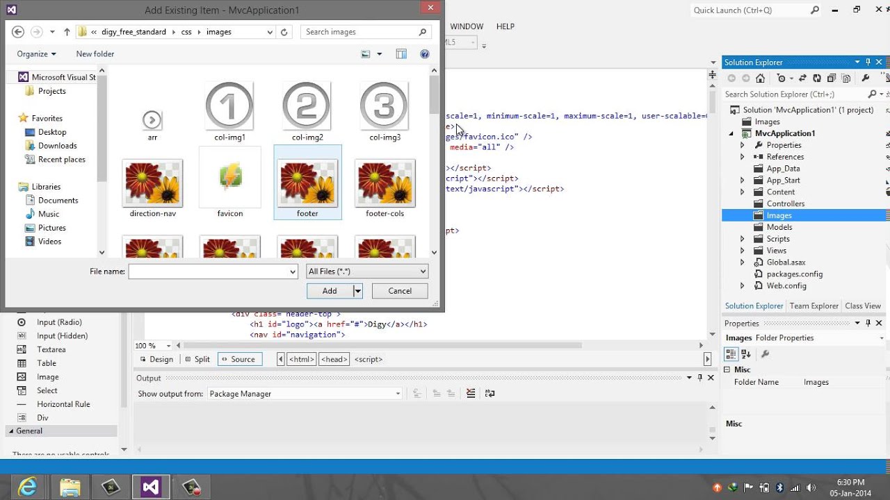 Adding Template To Mvc Youtube