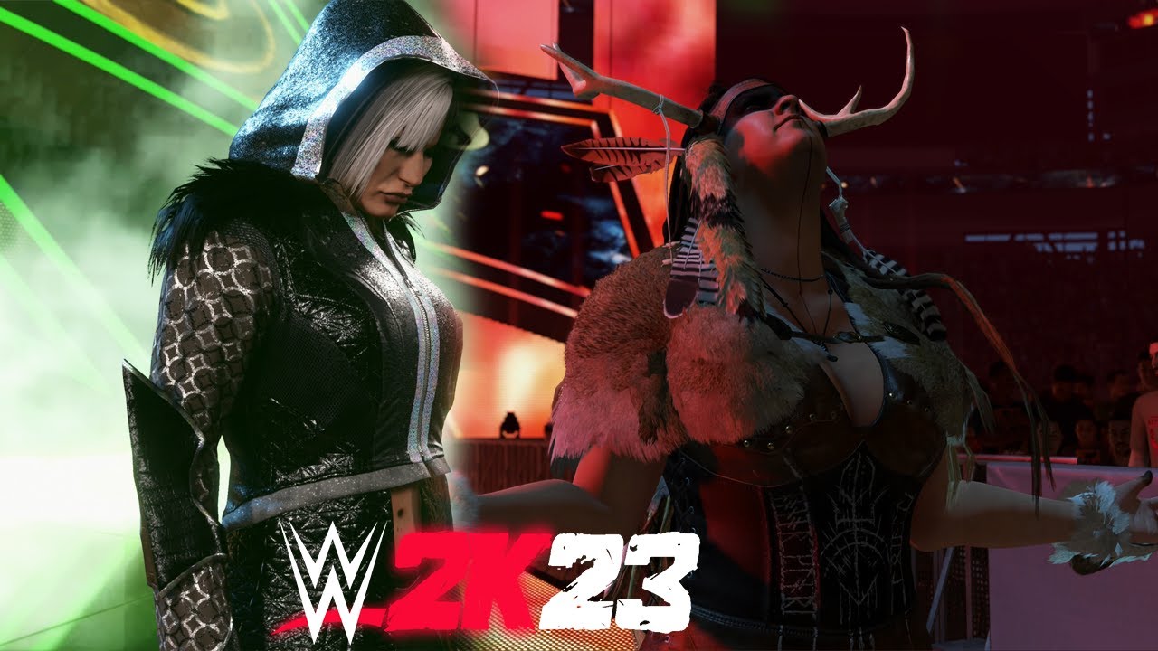 WWE 2K23 - Blair Davenport vs Valhalla (Sarah Logan) - YouTube