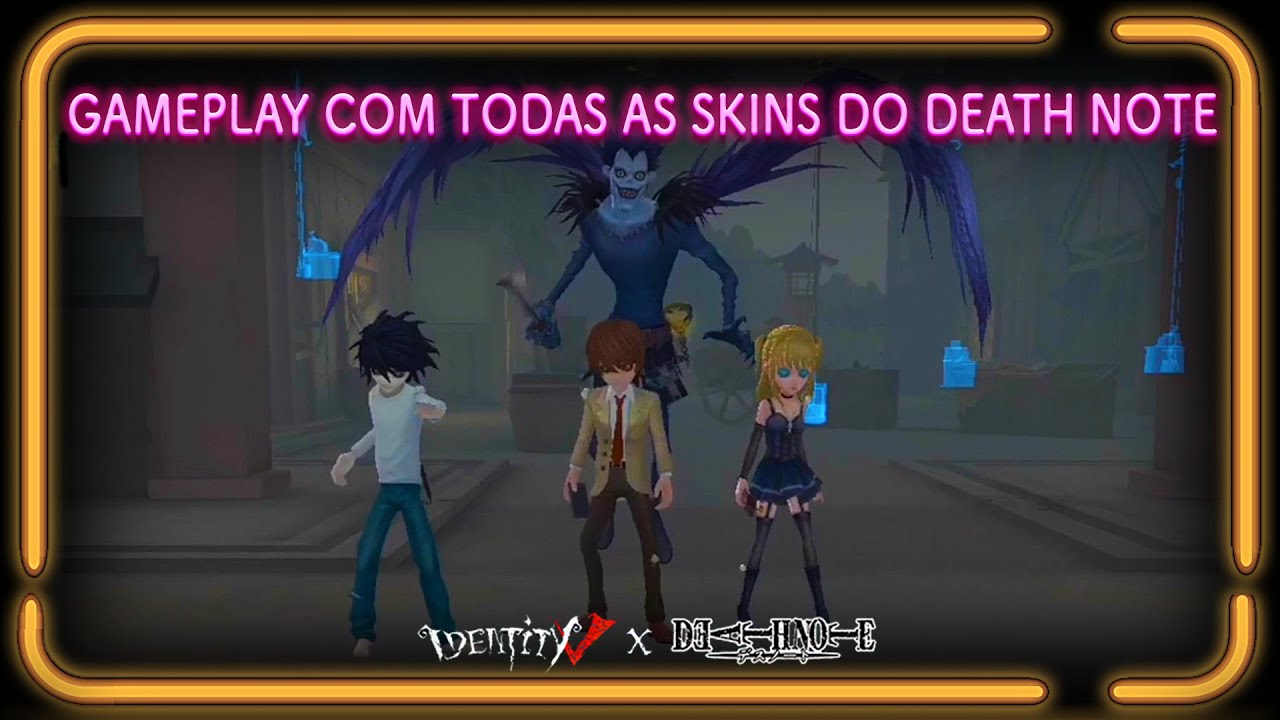 Identity V - Death Note | 4 Gameplays com TODAS as SKINS do crossover ...