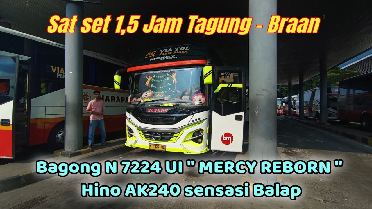 4 BUS DI OVERTAKE Pembalap di Jam Siang‼️Bagong N 7224 UI "MERCY REBORN ...