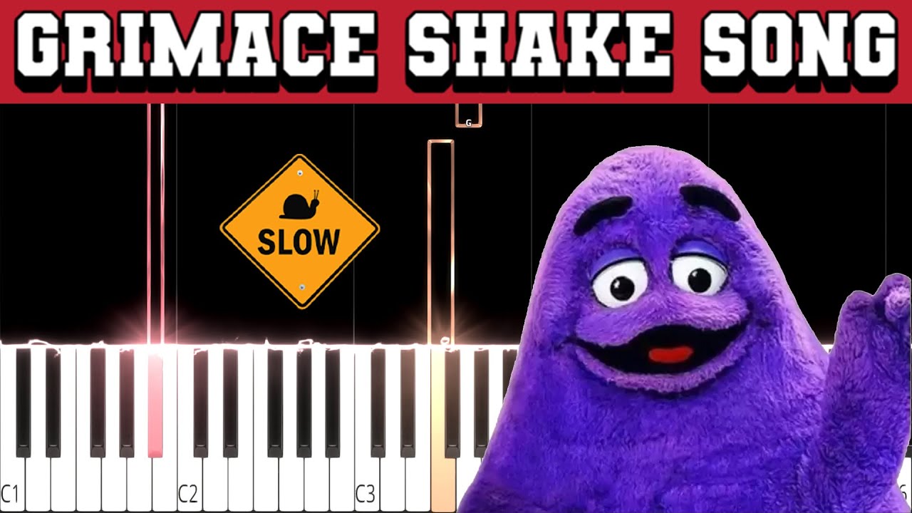 CG5 - GRIMACE SHAKE SONG (Beginner/Super Easy) Slowed Piano Tutorial ...