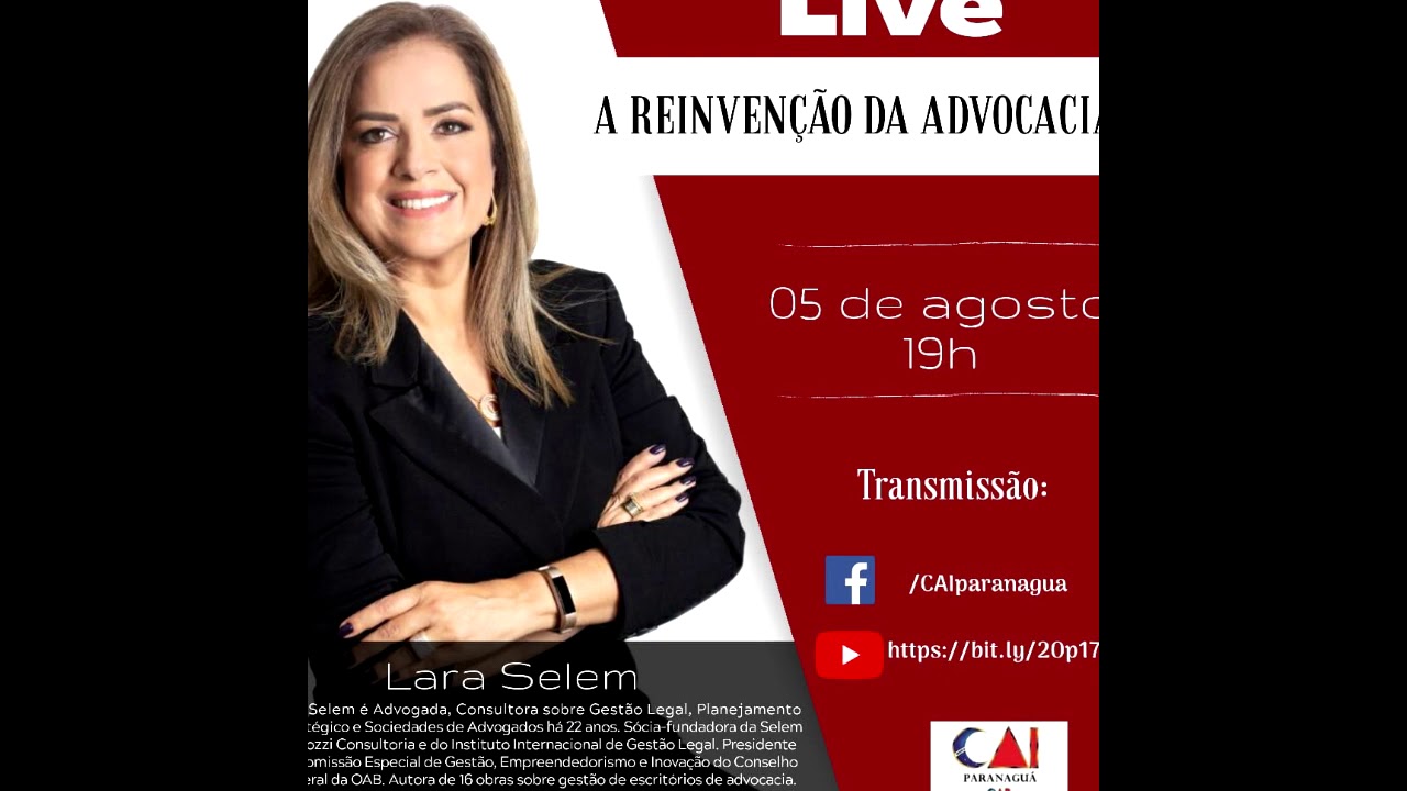 REINVENTANDO A ADVOCACIA com LARA SELEM - LIVE - RESERVE A DATA - YouTube