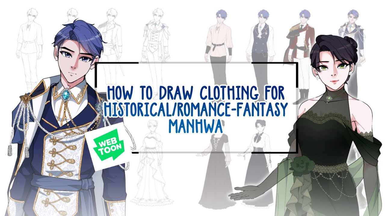 How To Draw Clothing For Historical Manhwa (Webtoon Making #13) - YouTube