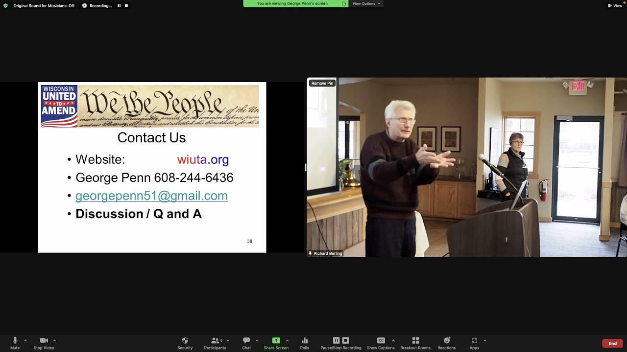 George Penn informed Kiwanis about the campaign to amend the US ...