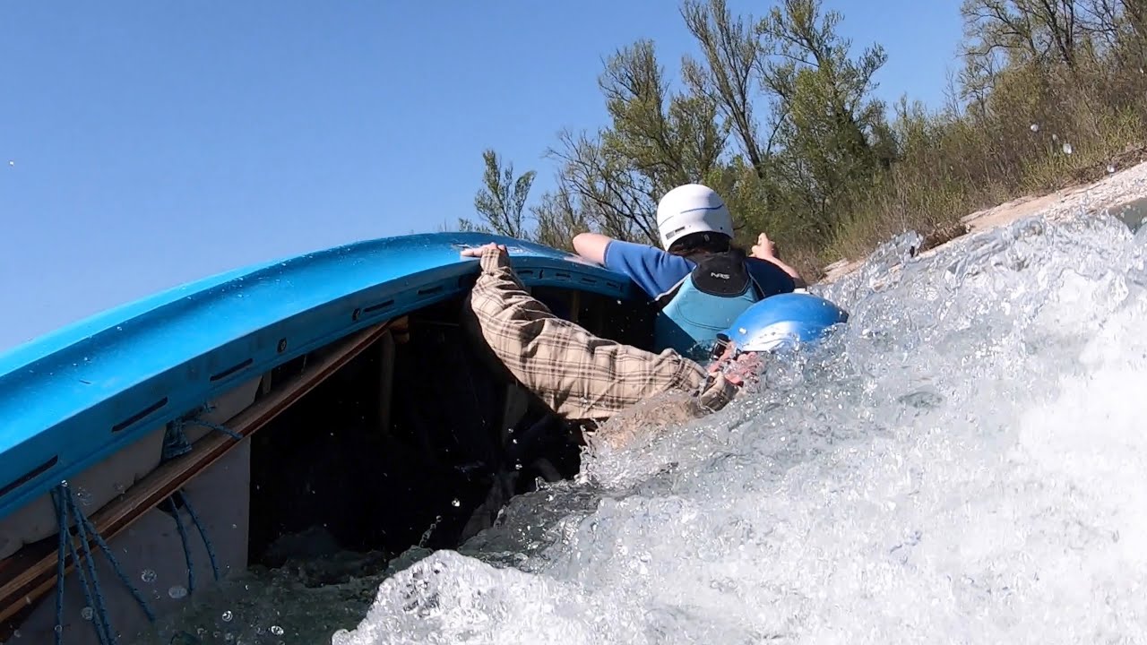 Canoe Capsize: taking a swim while paddling with my daughter. A rather ...