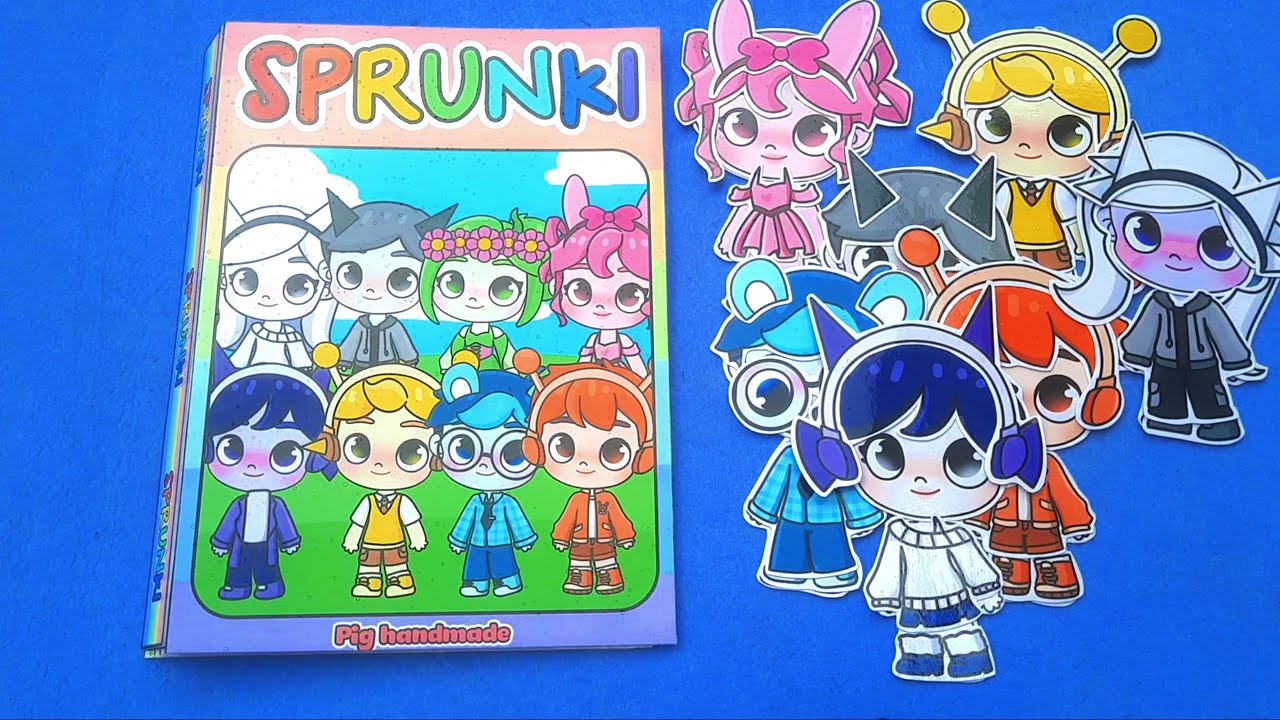 Incredibox Sprunki - [Paper DIY] Decorate with sticker book - YouTube