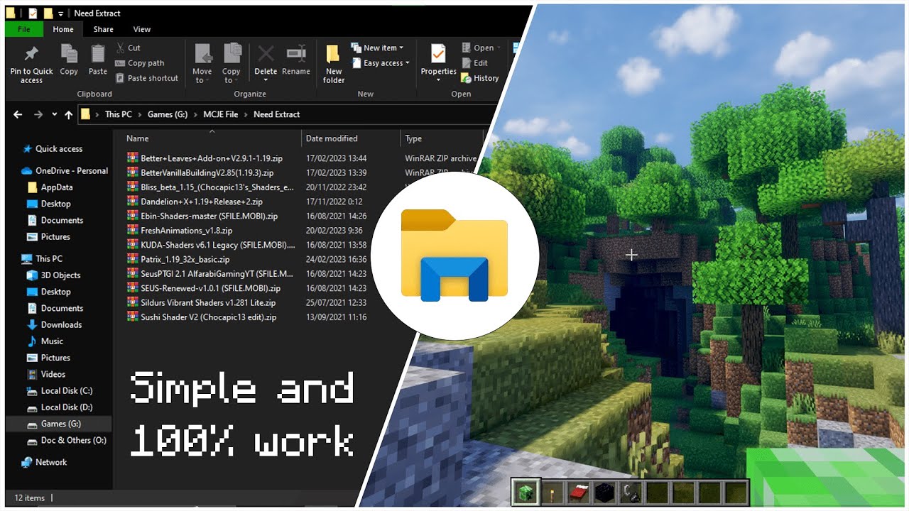 Tutorial install shaders in minecraft simple & 100% work | Tutorial ...