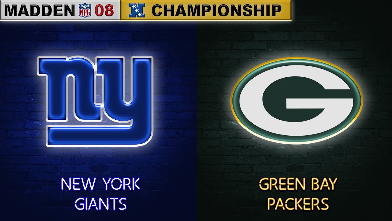 Madden NFL 08 Mod - Giants vs. Packers | 2007 NFC Championship - YouTube