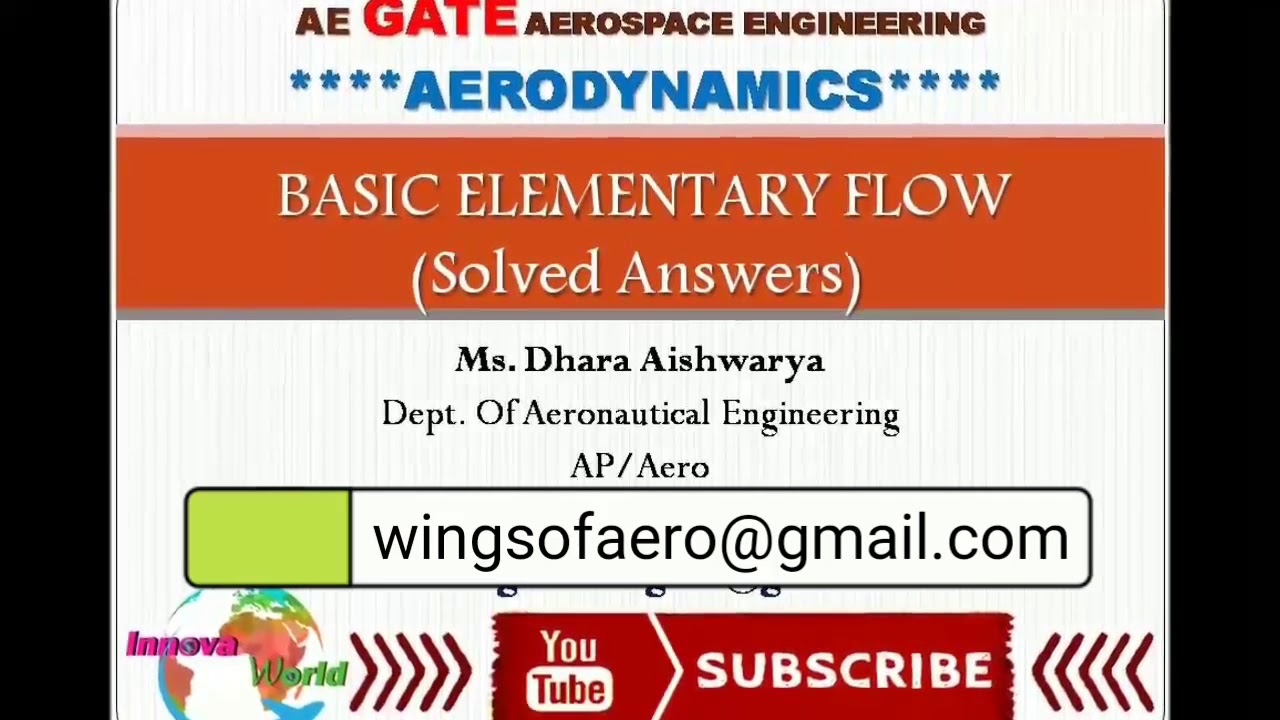 Basic Elementary Flow | Aerodynamics | Ms. Aishwarya Dhara - YouTube