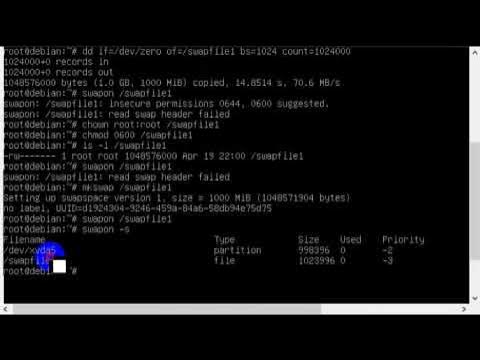 linux create swap file - YouTube