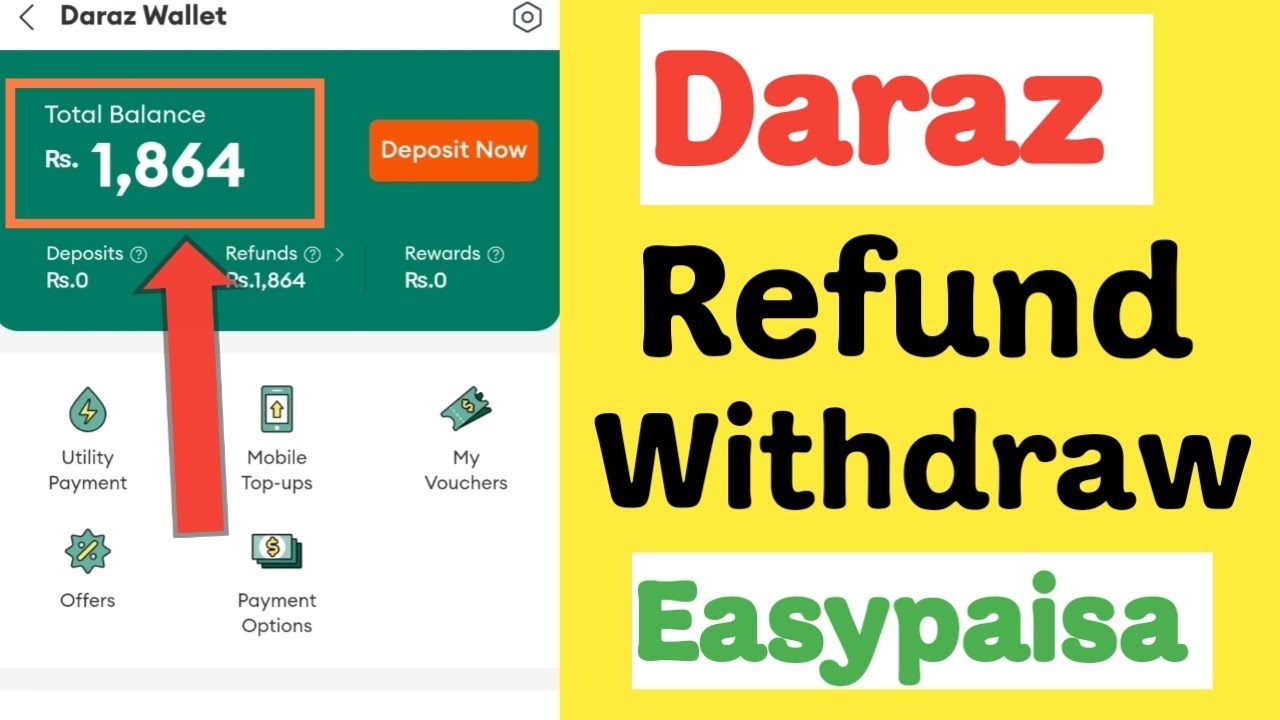 Daraz Refund Withdraw easypaisa || Hiw To withdraw Daraz Refund payment ...
