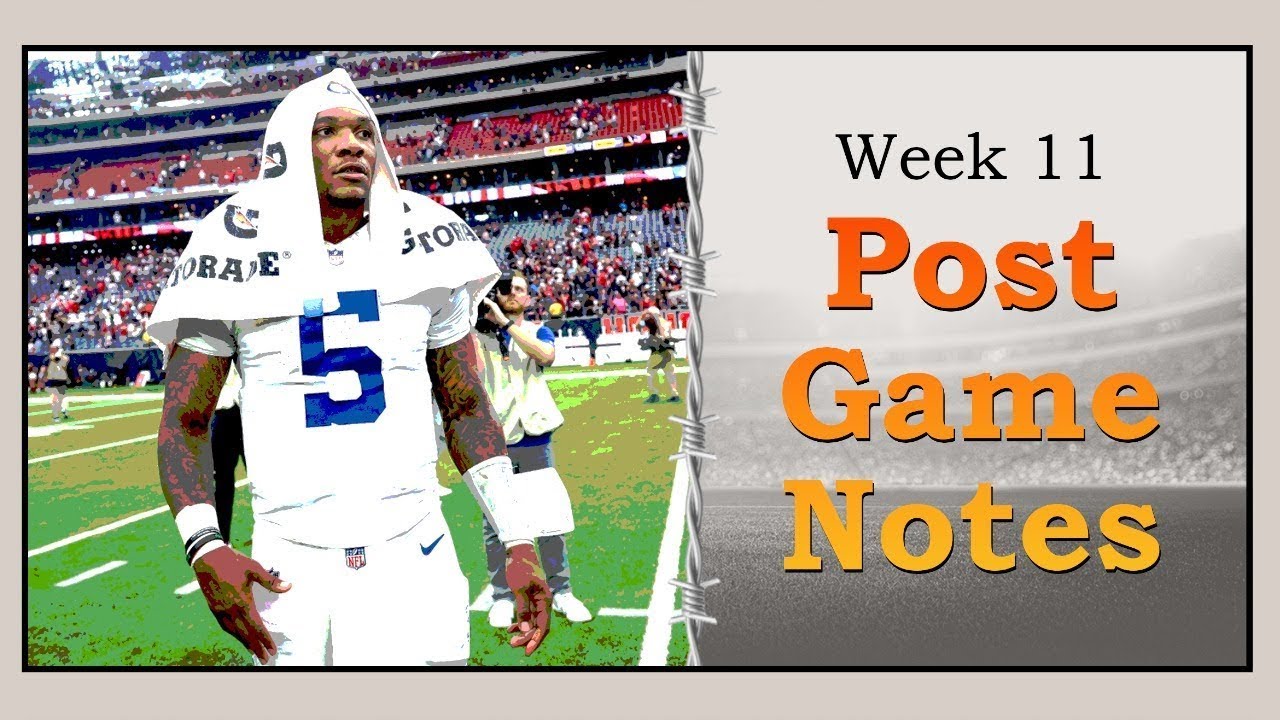 🏈 WEEK 11 Post Game Notes - YouTube