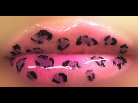 Pink Leopard Lips Tutorial - YouTube