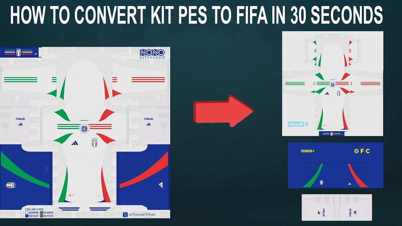 HOW TO CONVERT KIT PES TO FIFA IN 30 SECONDS - YouTube