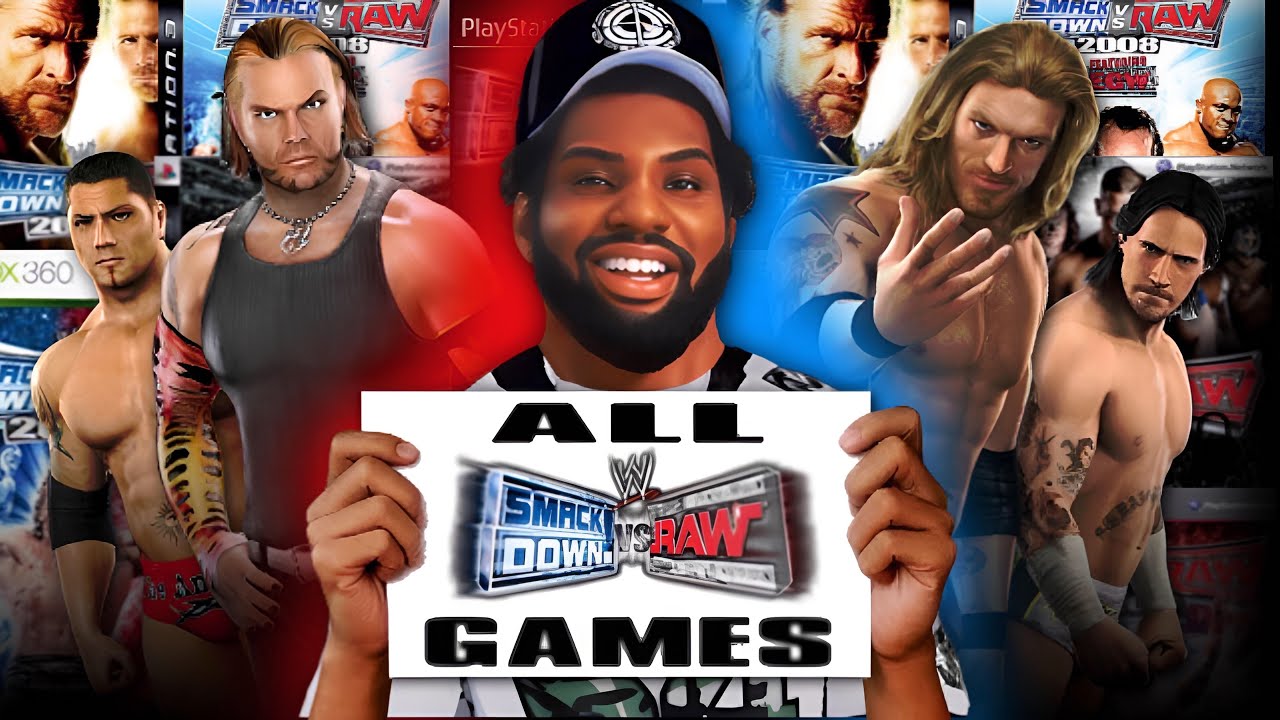 Playing EVERY WWE SMACKDOWN VS RAW Game In One Video 😮‍💨😩 - YouTube