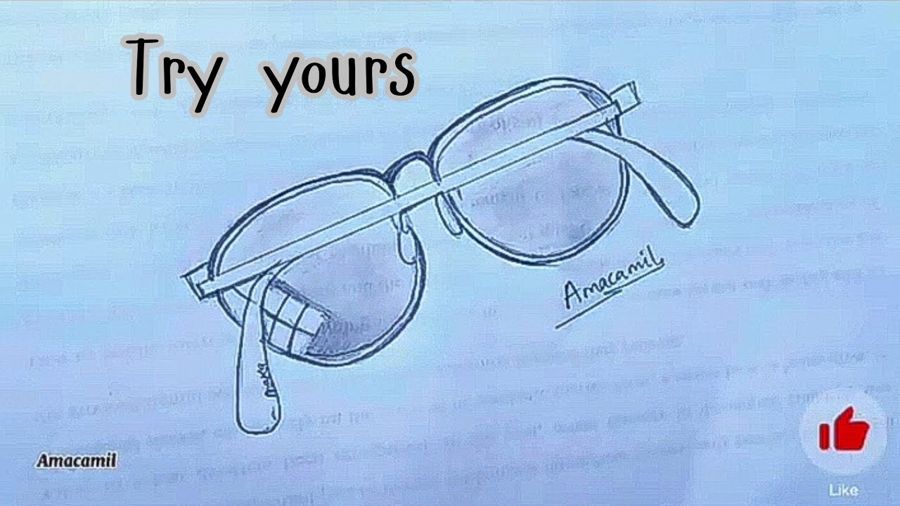 How to Draw Realistic Eye Glasses Step-by-step | Easy Spectacle Drawing ...