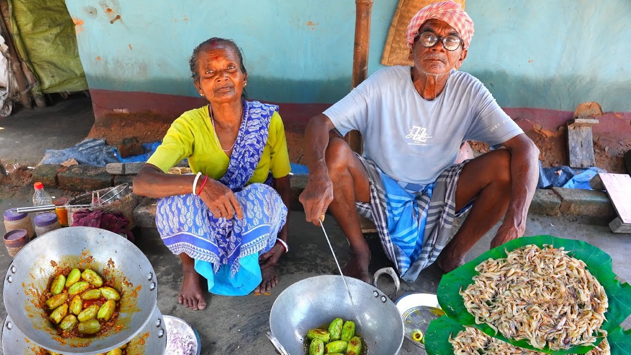 PRAWN PARWAL RECIPE| village famous very tasty prawn fish with parwal ...