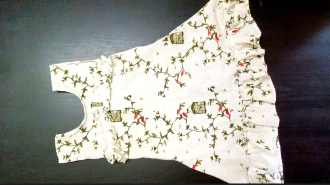 Easy frock cutting and stitching for kids || a line frock cutting || 4 ...