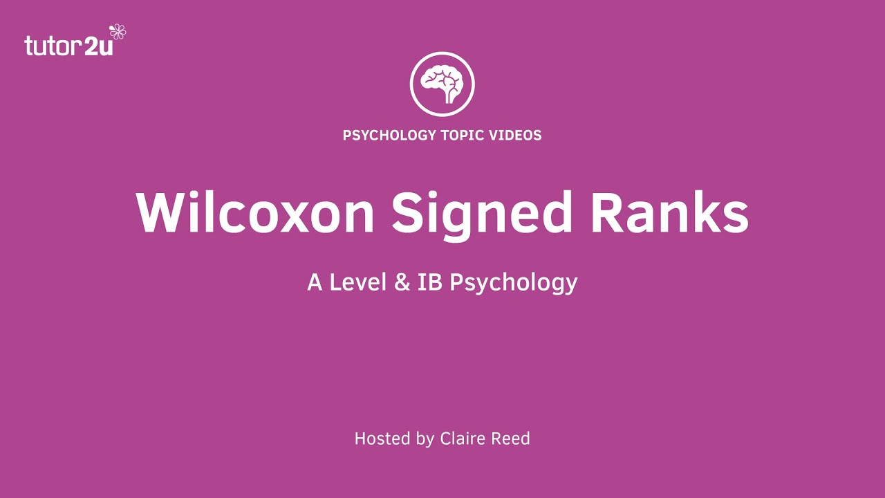 Research Methods - Wilcoxon Signed Ranks - YouTube