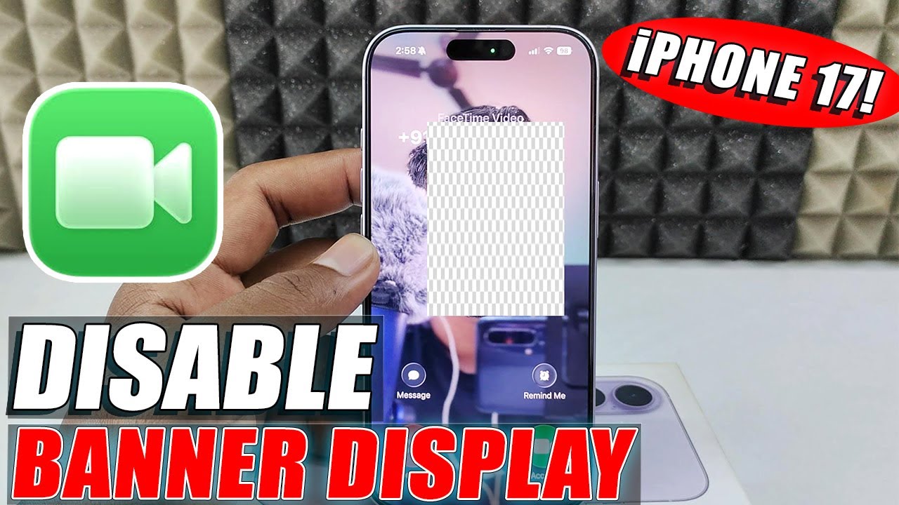 how to disable banner display facetime calls on iphone 17? - YouTube