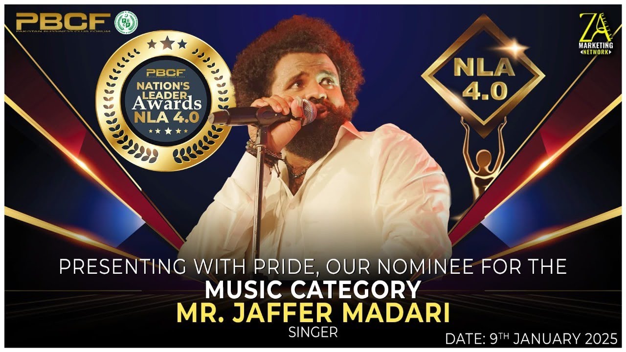 JAFFER MADARI | NLA 4.0 | PBCF I SINGER I AWARD SHOW I - YouTube