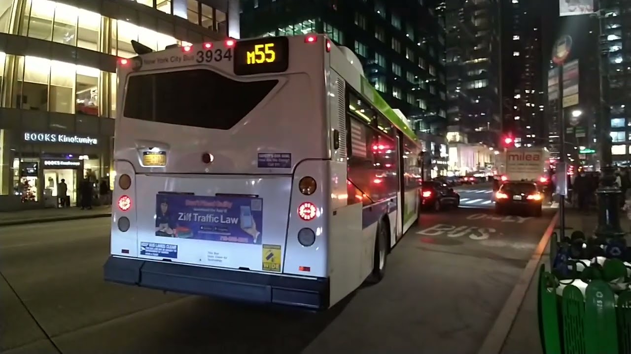 MTA NYC Bus|44th Street 6th Avenue Bound M55 Bus at Av of the Americas ...