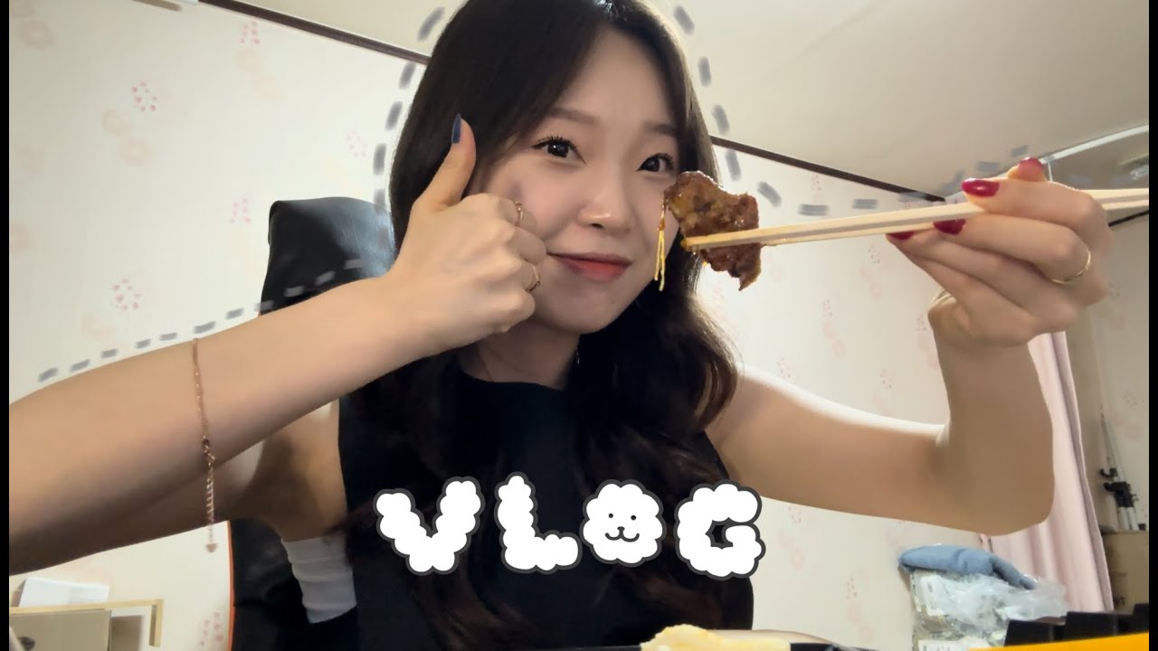 먹방vlog 비빔밥에 된찌 조합 누가 참아 일단 난 못 참아 비빔밥차돌된장찌개 저당말차롤 기영이숯불두마리치킨