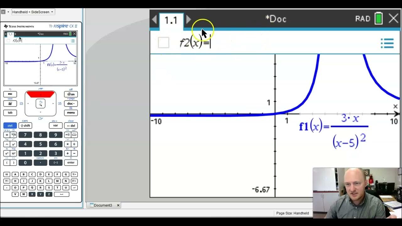 AP Precalculus 1B 7 Rational Functions with Graphing Calculator TI-nspire - YouTube