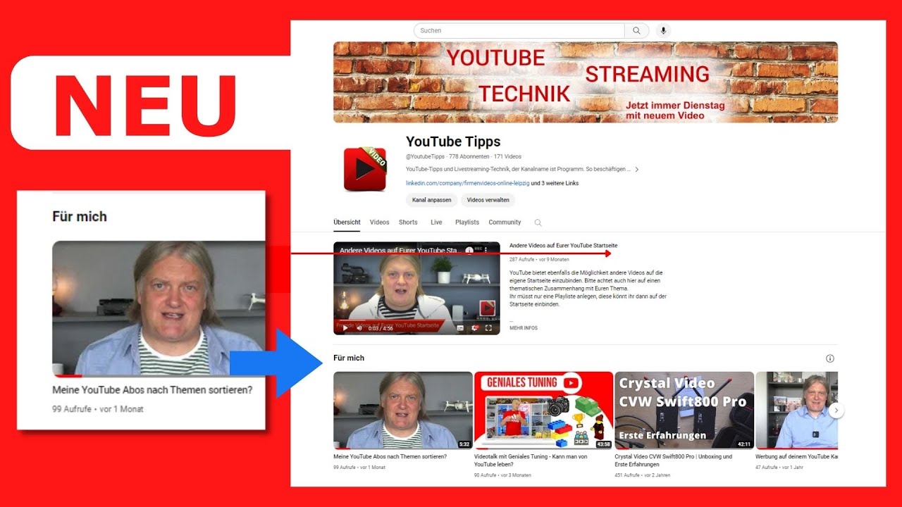 Änderungen auf YouTube-Startseite - Neu ab 20.11.2023 - YouTube