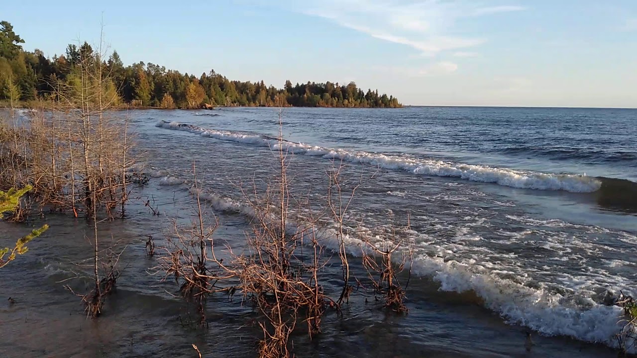 Beautiful Lake Michigan at dusk - YouTube