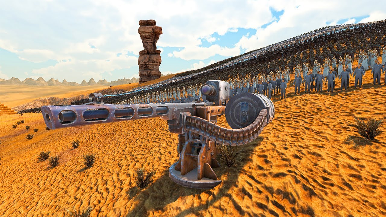 Turret battle Automatic Gun, Nikola Tesla & RAMBO vs 3.1 Million Alien ...