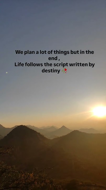 we plan a lot of things but in the end, life follows the script writing ...