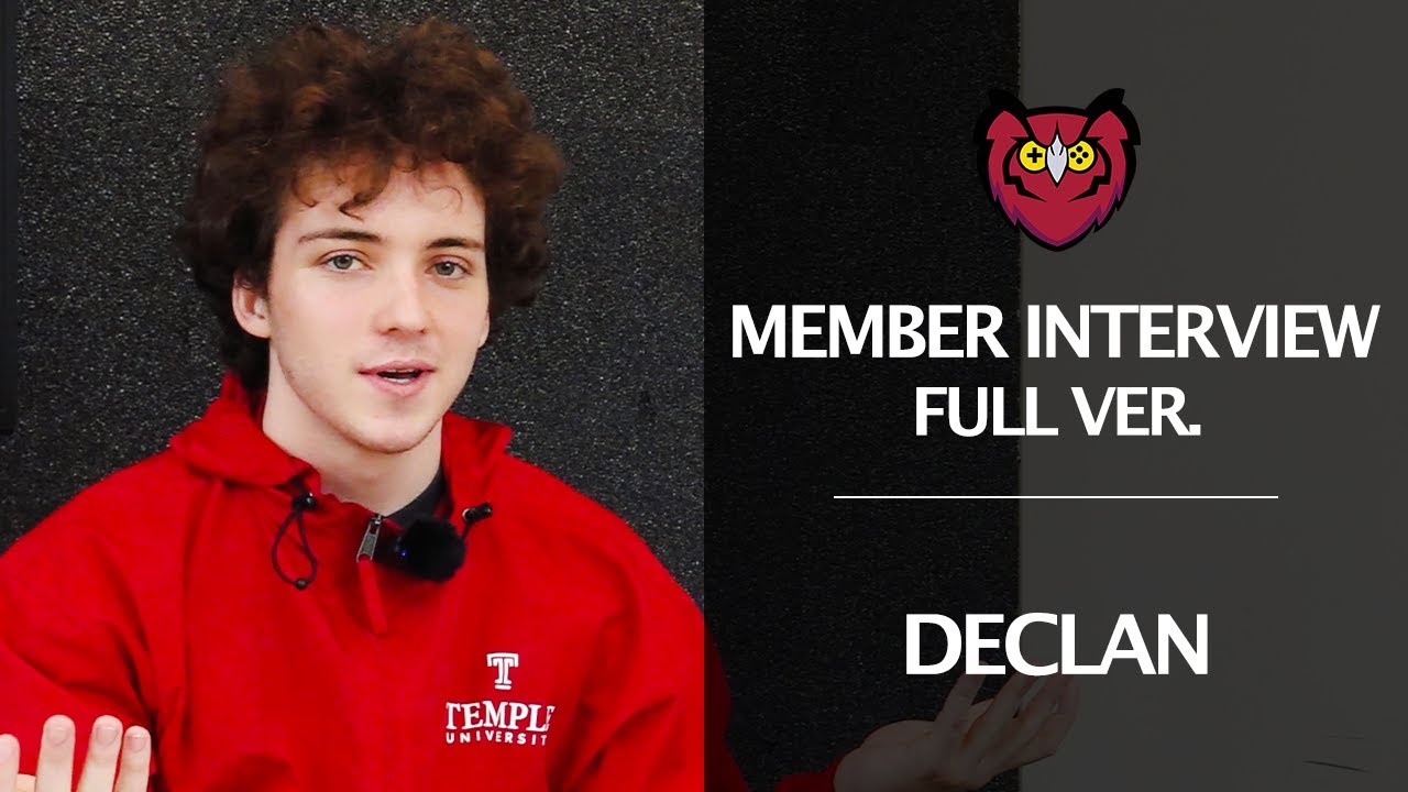Temple Esports Spring 2022 Member Interview(Full Ver.) - Declan - YouTube