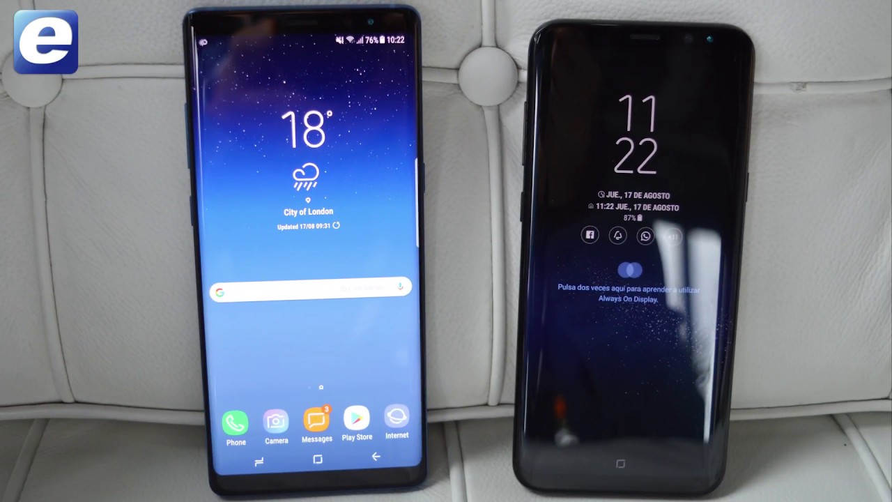 Samsung Galaxy Note 8 vs Samsung Galaxy S8+ - YouTube