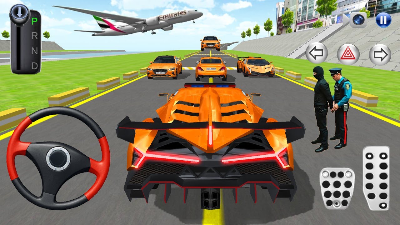 3D New Orange Mercedes Cars For Parking - 3D Driving Class Simulation ...