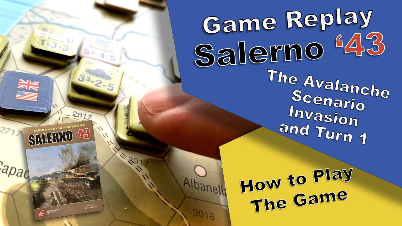 Salerno '43 Game Replay Turn 1 - by GMT Games - YouTube