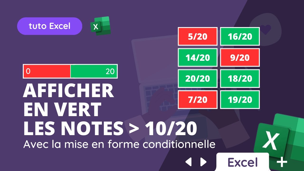 Maquette de notes : Focus sur les mises en forme conditionnelles - YouTube