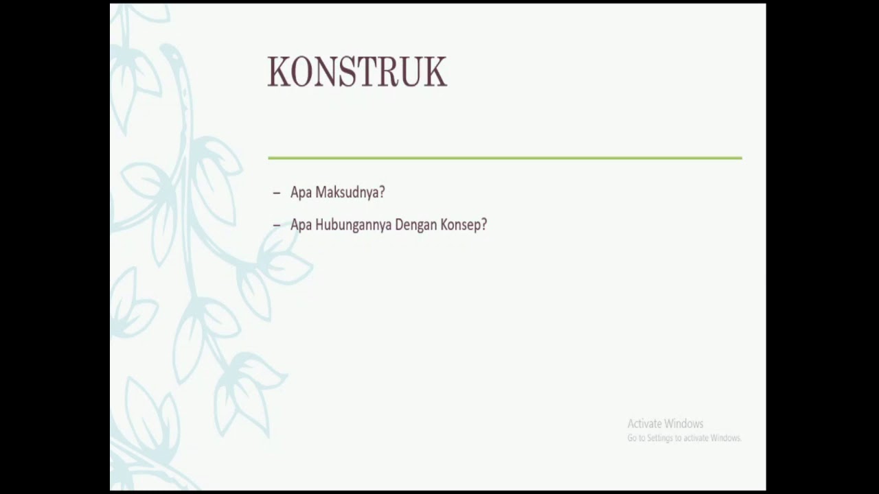 Konsep Konstruk Variabel - YouTube