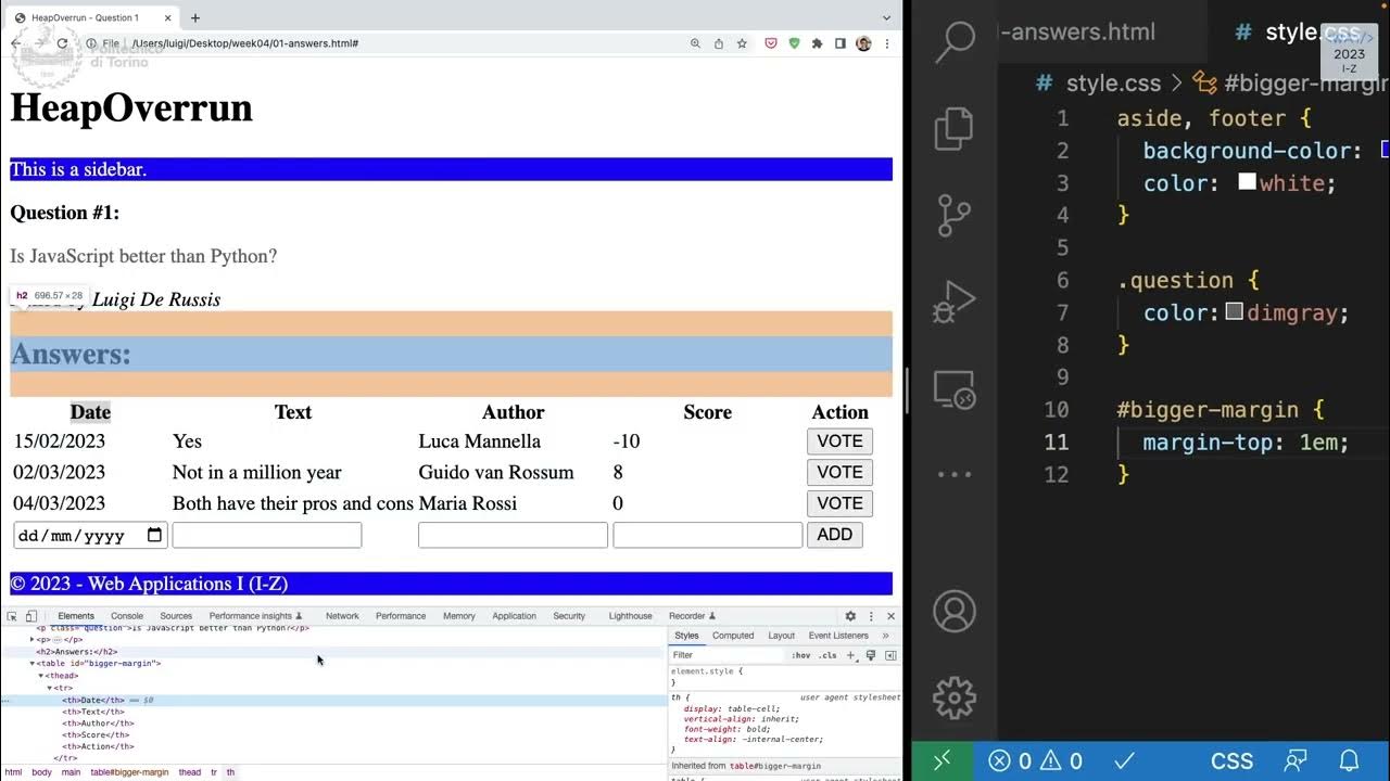 WA1-2023-L10: CSS and Bootstrap. Exercise. - YouTube